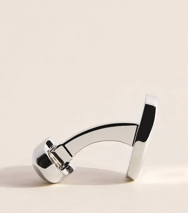 BABETTE WASSERMAN LONDON Rhodium-plated Gatsby Wheel Cufflinks