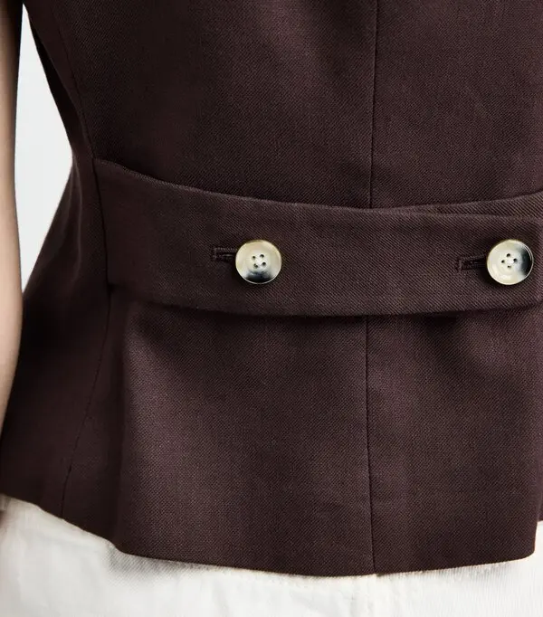 Veronica Beard Hartwell Waistcoat - Brown