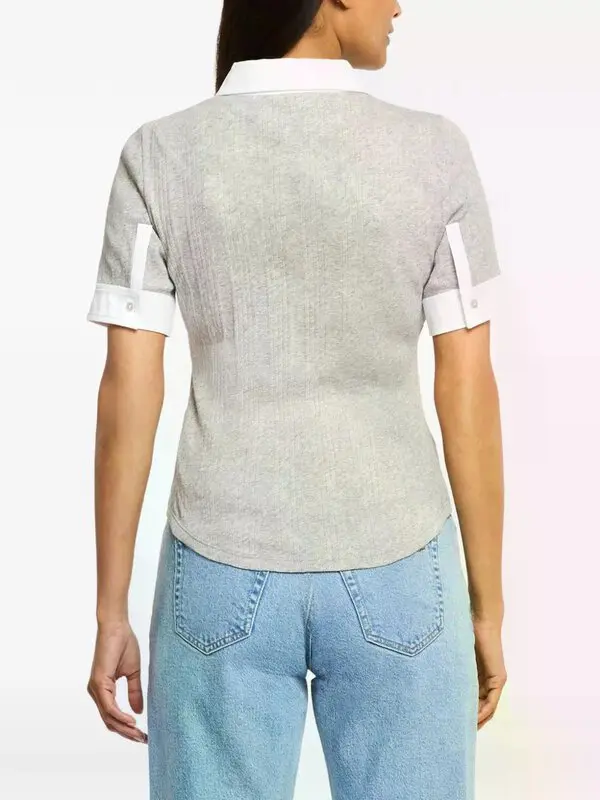 Cinq À Sept Ribbed Knit Polo Top
