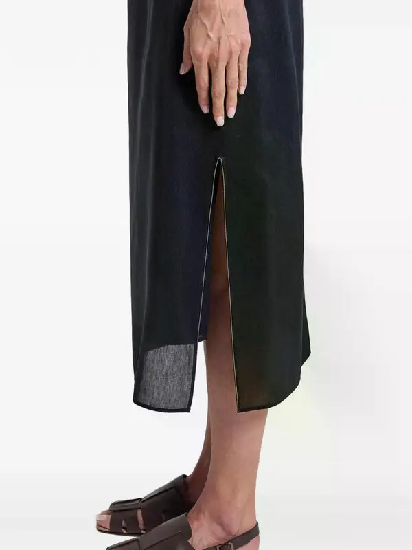Peserico Silk Linen Skirt With Side Slits