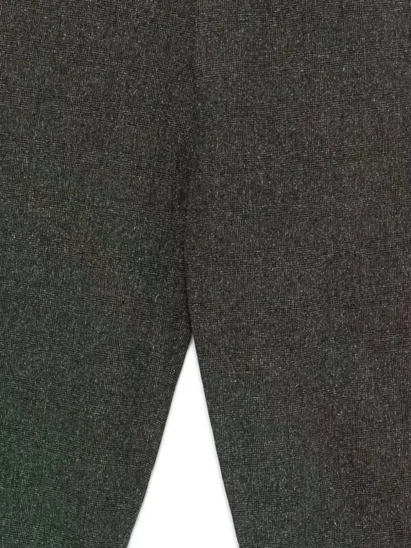 A TENTATIVE ATELIER Check-pattern Buckle-detail Trousers