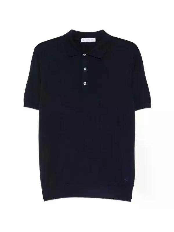 MANUEL RITZ Knitted Cotton Polo Shirt
