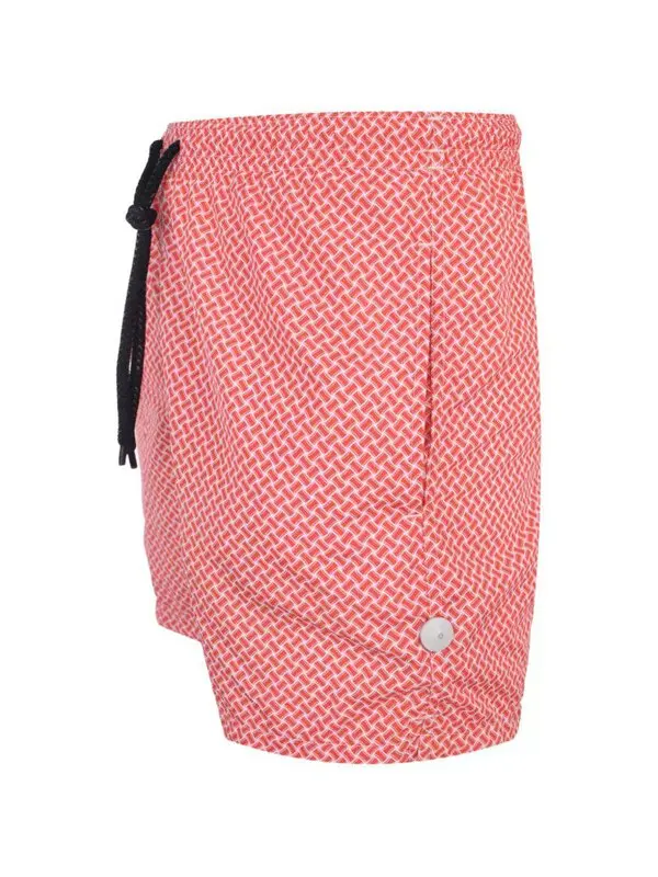 DRUMOHR Geometric-print Drawstring Shorts - Orange