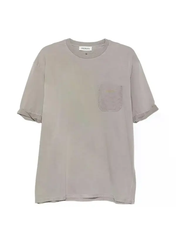 Premiata Logo-print Chest-pocket T-shirt - Grey
