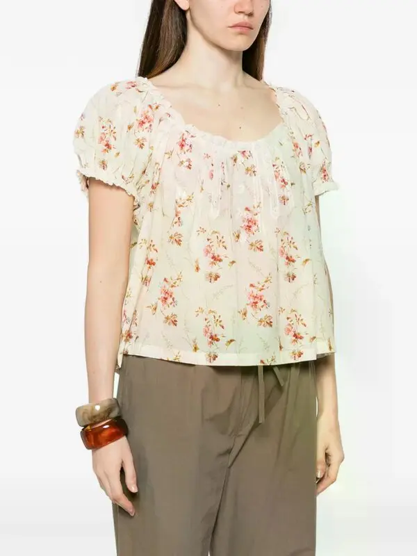 DÔEN Frederica Floral-print Blouse - Brown