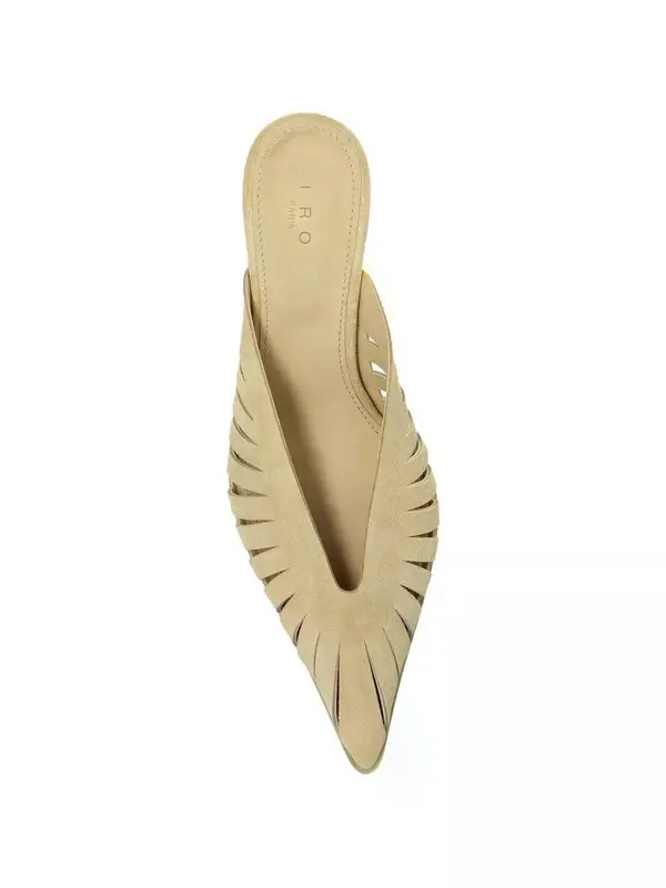 IRO PARIS Fauve Low Cut Suede Mules - Neutrals