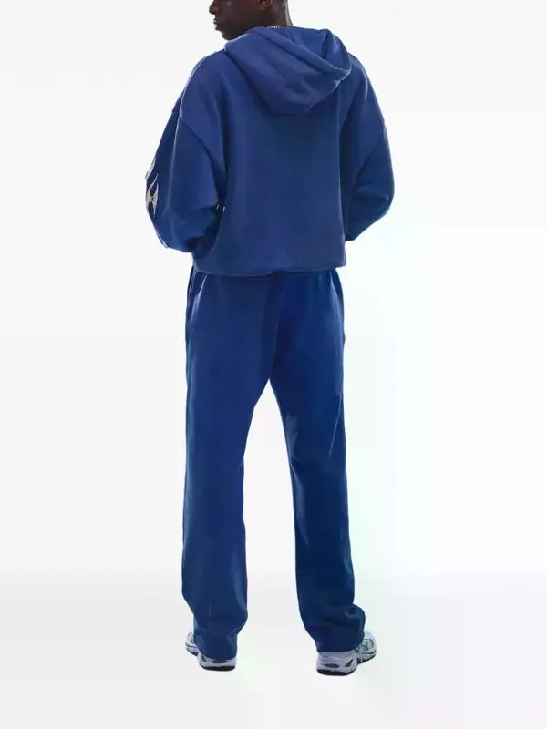GODMADE Logo-print Full-zip Hoodie - Blue