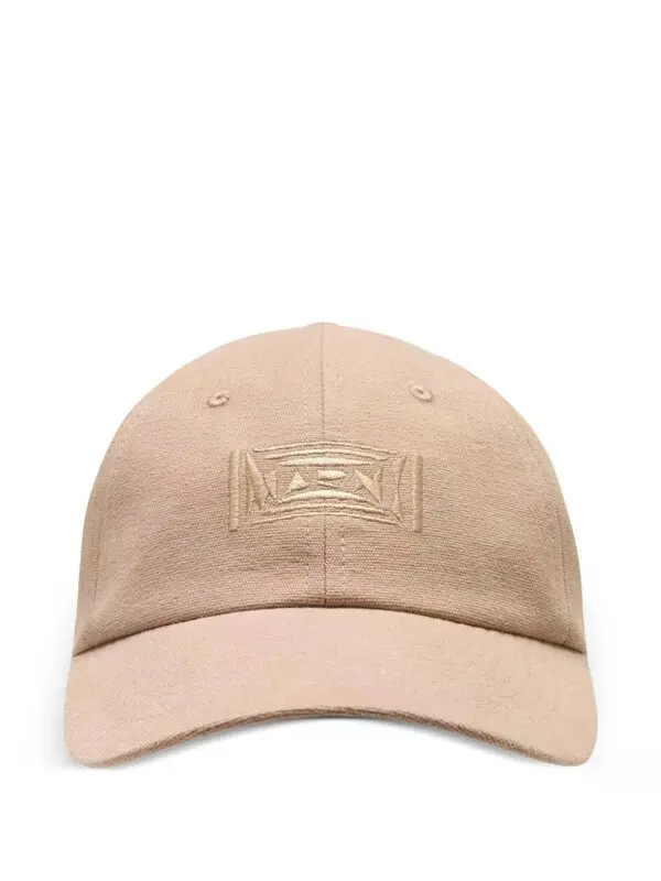 Marni Logo Embroidered Baseball Cap - Neutrals