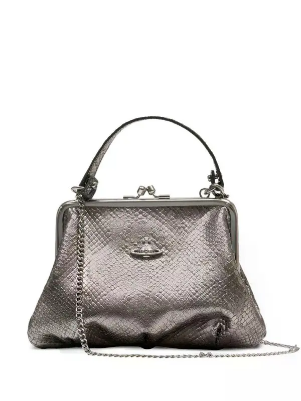 VIVIENNE WESTWOOD Granny Frame Embossed Mini Bag - Silver