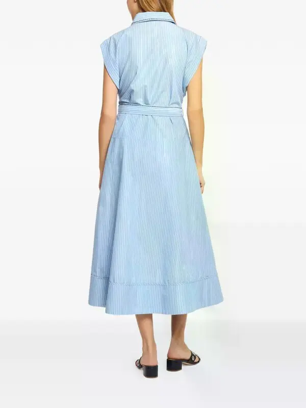 Cinq À Sept Callie Striped Embroidered Shirt Dress