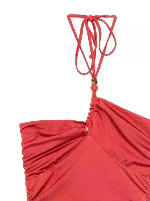 Anjuna Bead-embellished Ruched Swimsuit
