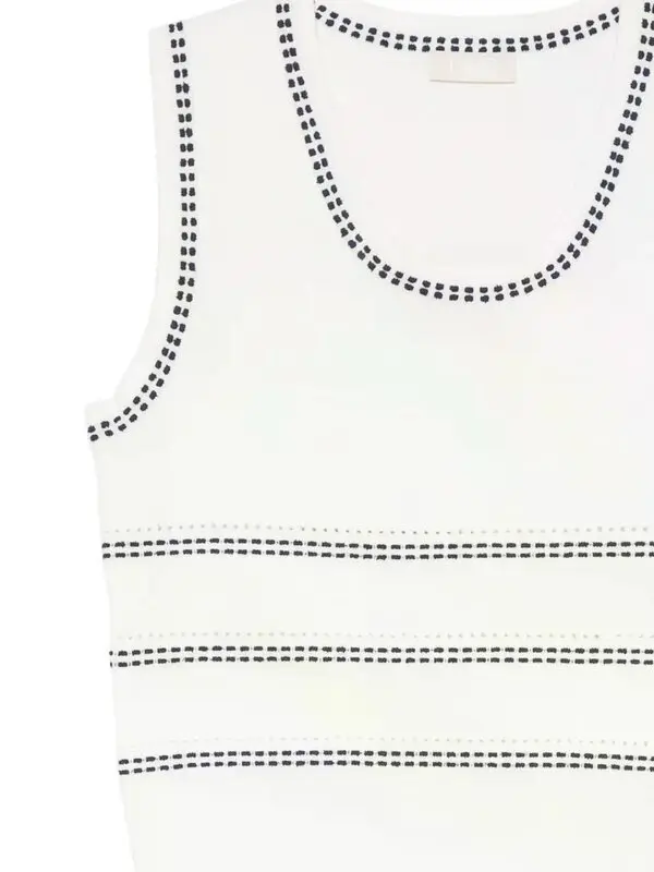 Liu Jo Contrast Stitch Knit Top