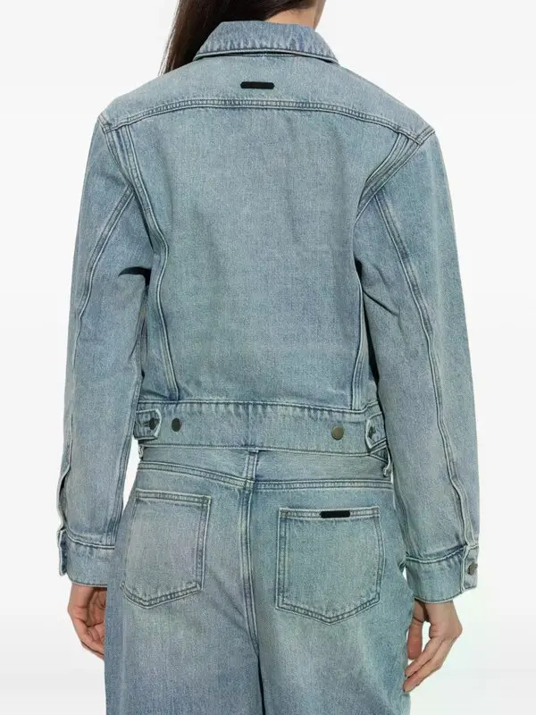 Fear Of God Cropped Acid Wash Denim Jacket