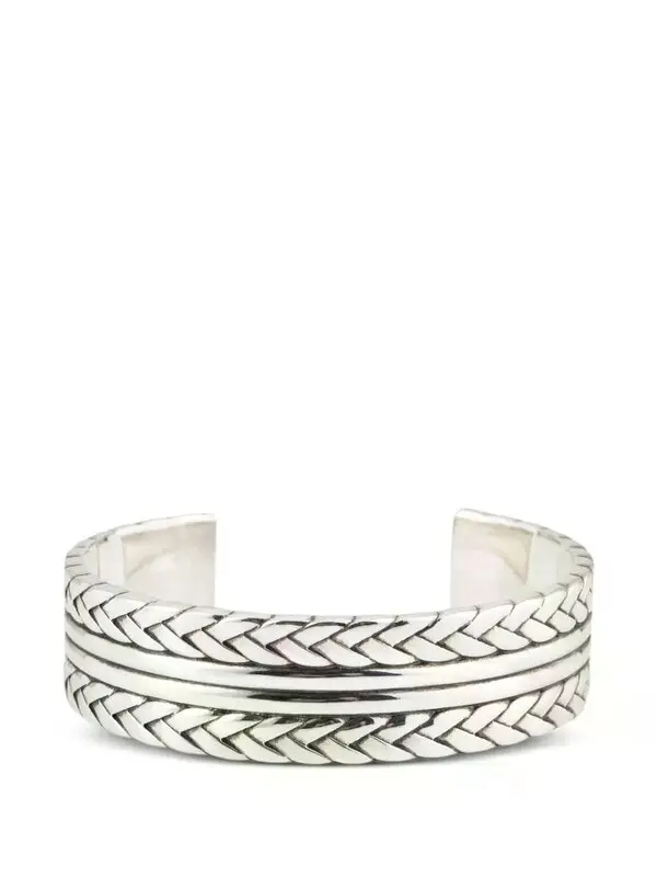 PHILIPPE AUDIBERT Fillan Braided Cuff Bracelet - Silver