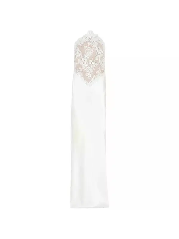 Retrofete Constance Lace-panel Dress - White