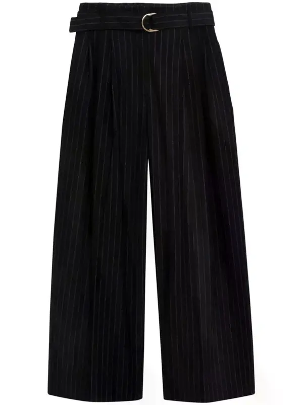 3.1 Phillip Lim Flannel Pinstripe Wide-leg Trousers - Blue