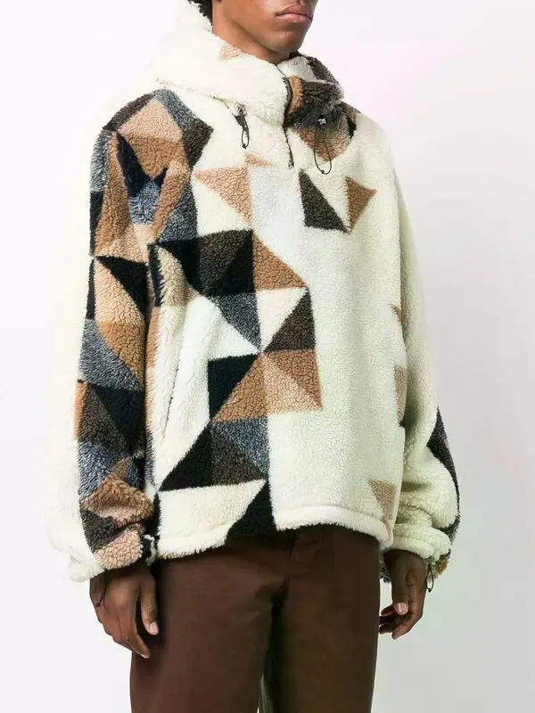 424 Fleece Geometric-detail Sweatshirt