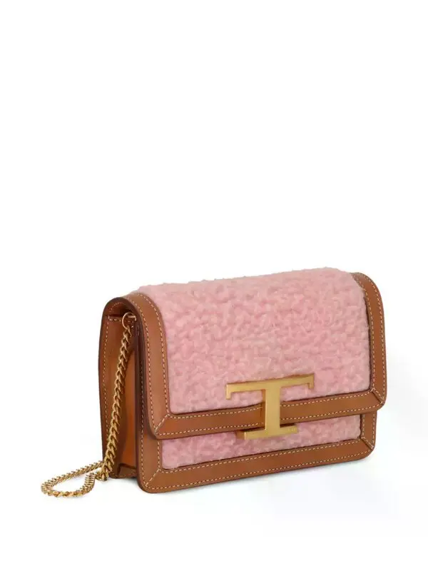 TOD'S Foldover Top Shoulder Bag - Pink