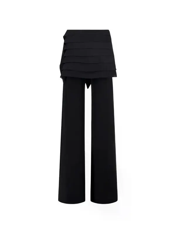 VAILLANT Tiered Ruffled Overlay Wide Leg Trousers