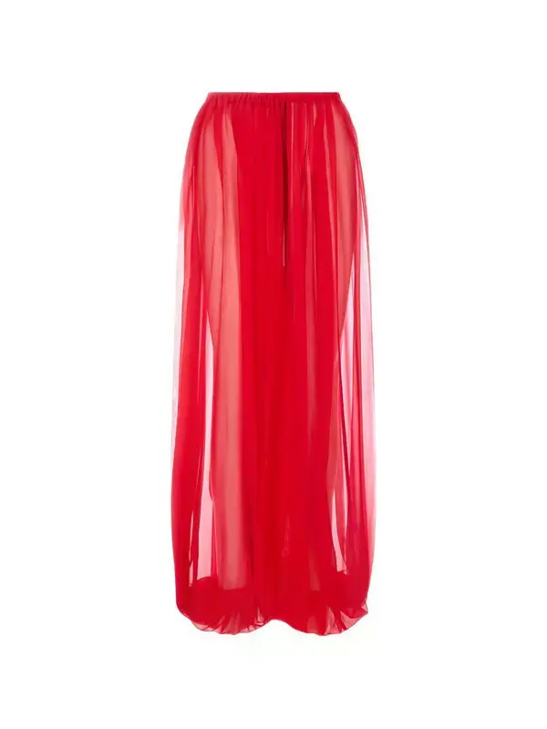 Giuseppe Di Morabito Sheer Finish Palazzo Pants - Red