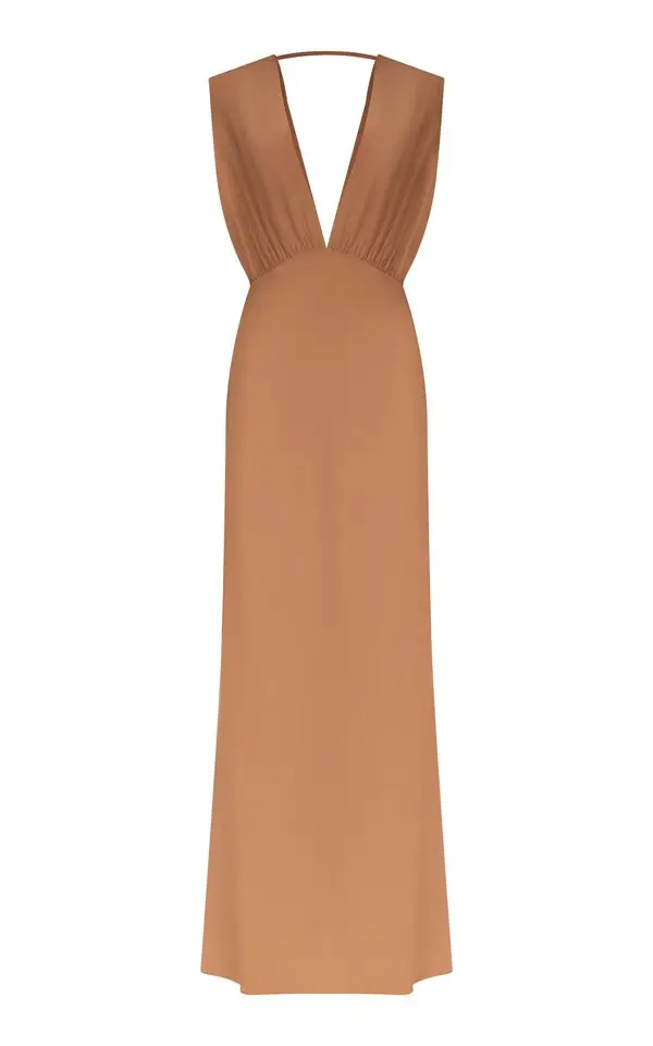 TEMILY Hera Crepe Gown - Neutral
