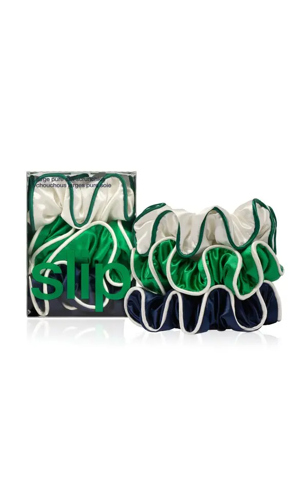 Slip Set Of Three Large Silk Scrunchies - Multi