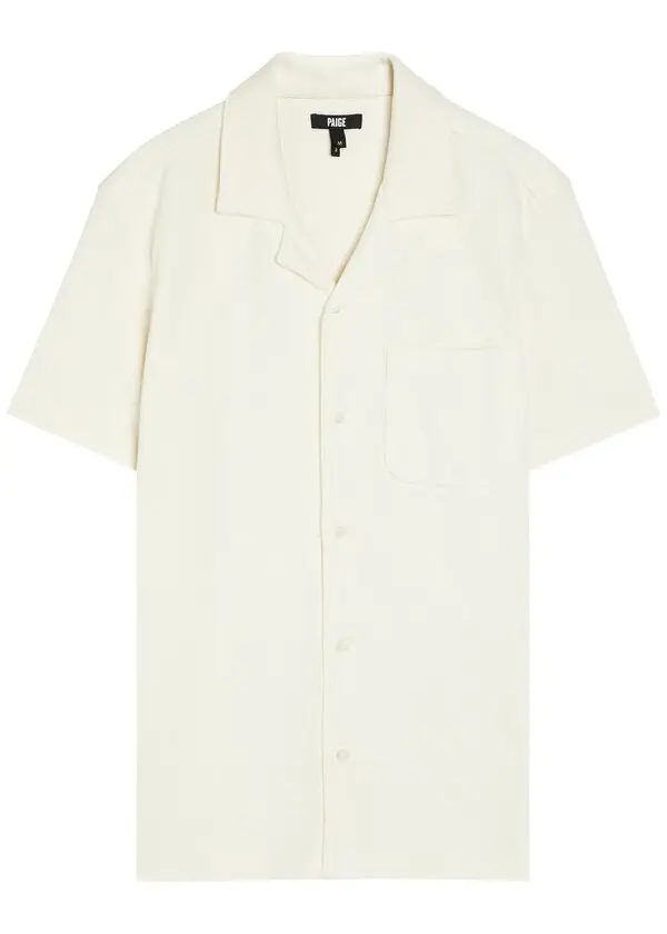 Paige Oliver Ribbed Cotton-blend Shirt - Ecru
