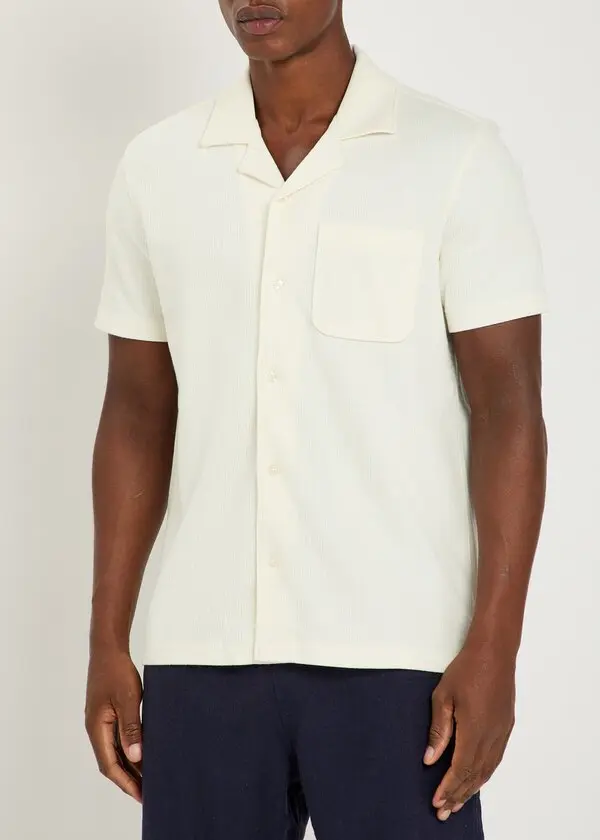Paige Oliver Ribbed Cotton-blend Shirt - Ecru