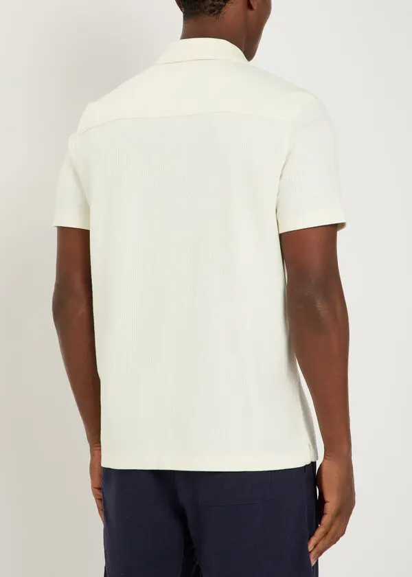 Paige Oliver Ribbed Cotton-blend Shirt - Ecru