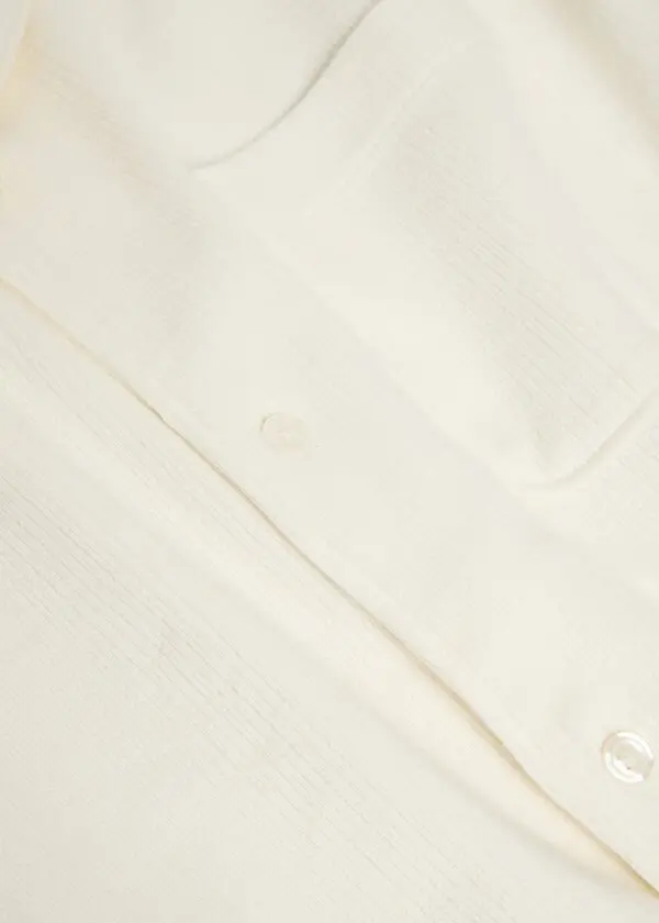 Paige Oliver Ribbed Cotton-blend Shirt - Ecru