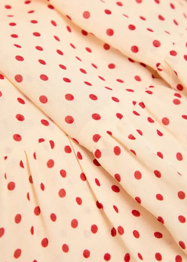 REFORMATION Fallon Polka Dot Chiffon Maxi Dress - Red