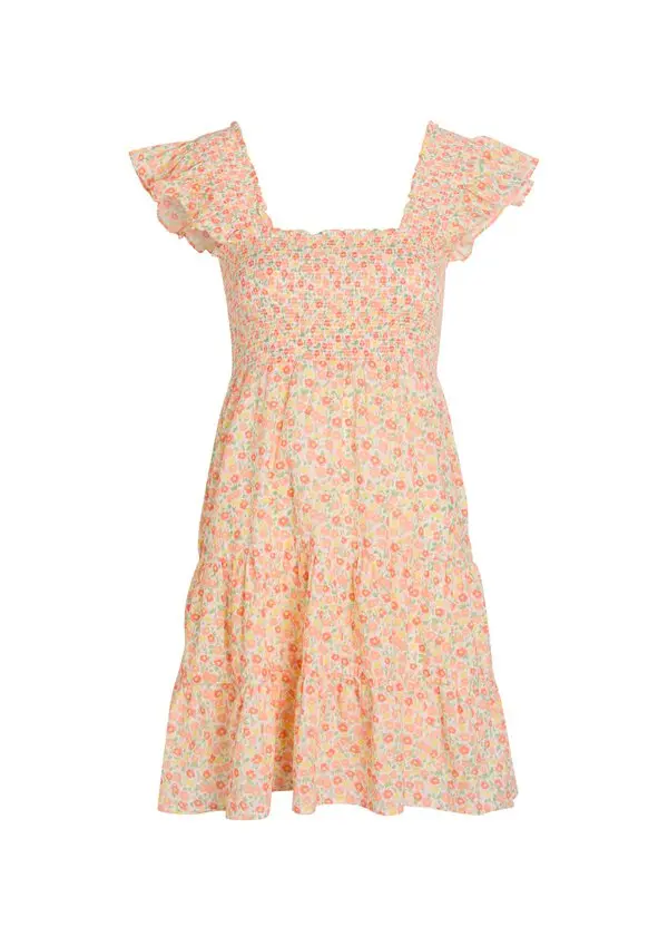 Rixo Sidney Floral Print Cotton Mini Dress - Multicoloured