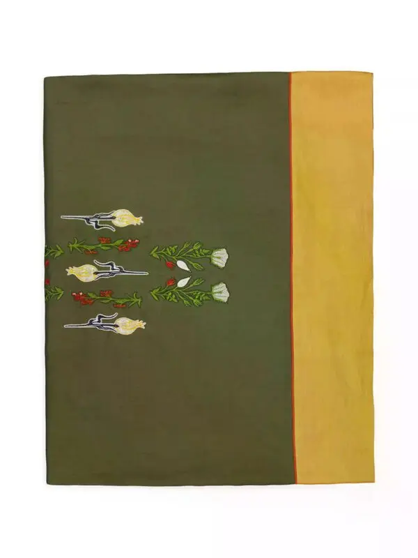 PAULA Embroidered Tablecloth - Green