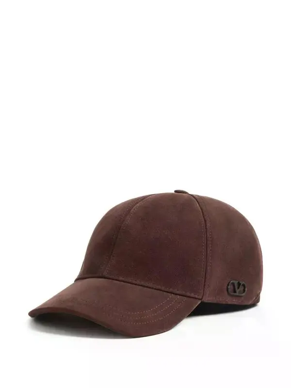 Valentino Garavani Vlogo Signature Baseball Cap In Suede