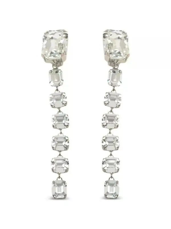 SILVIA GNECCHI Tamara Crystal-embellished Drop Earrings - Silver