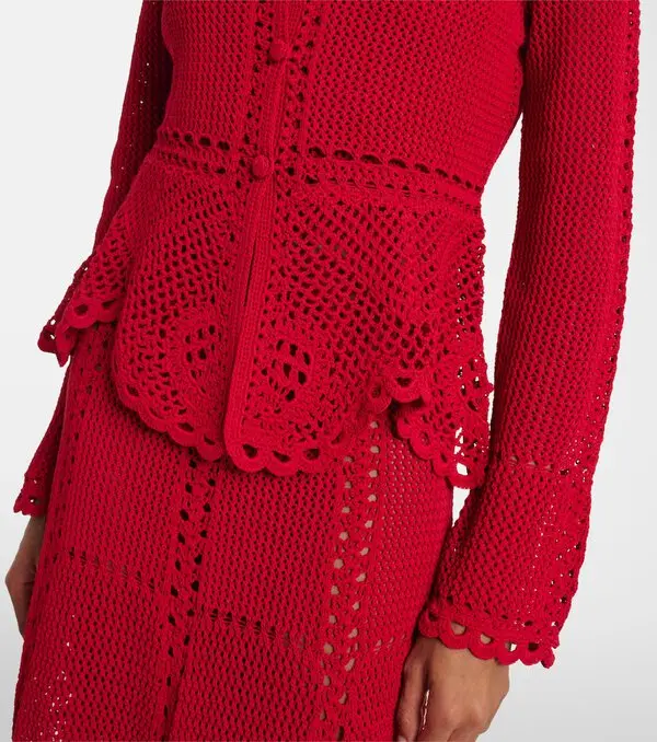 Erdem Crochet Cotton Cardigan