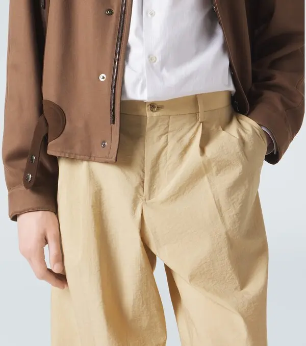 Giorgio Armani Archivio Cotton-blend Straight Pants