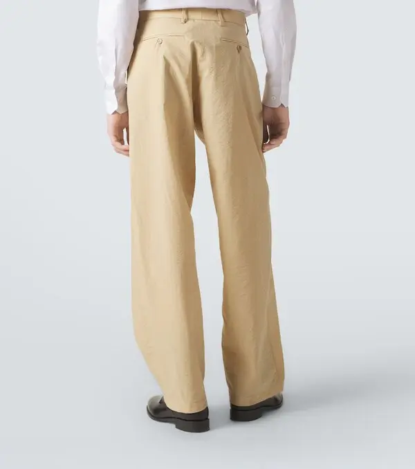Giorgio Armani Archivio Cotton-blend Straight Pants