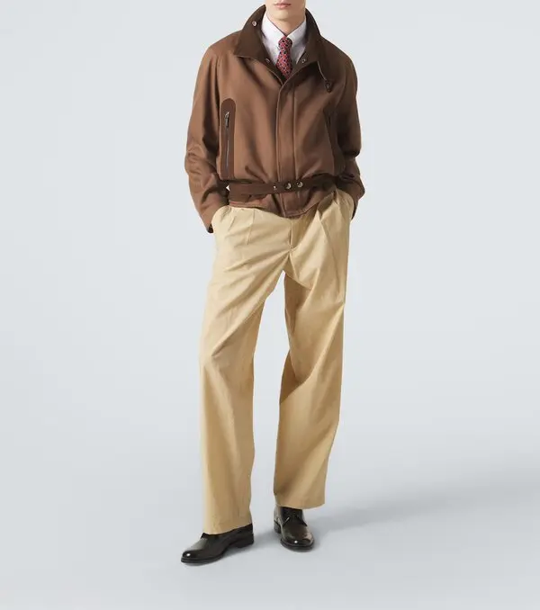 Giorgio Armani Archivio Cotton-blend Straight Pants