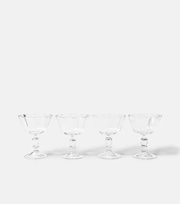 AKUA OBJECTS Alban Set Of 4 Champagne Coupes - Transparent