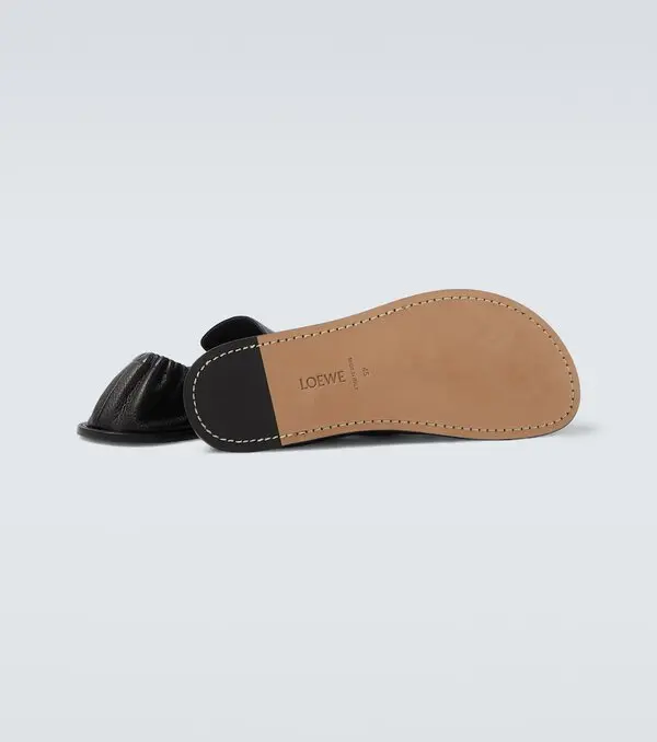 Loewe Flex Leather Loafers - Black