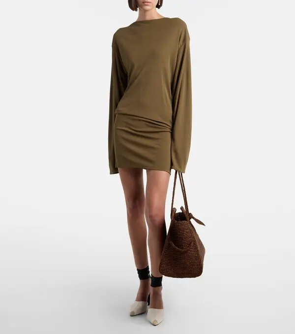 Jacquemus Large Raffia Bowling Bag - Brown
