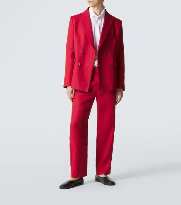 BODE Double-breasted Linen Blazer