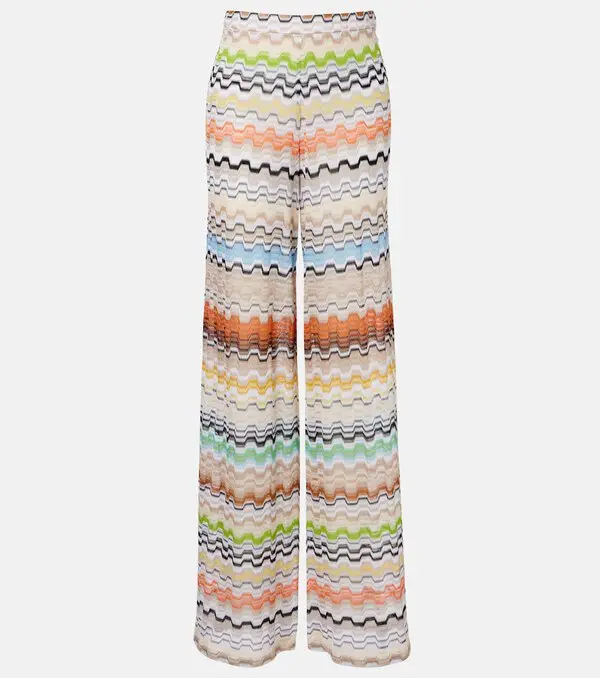 Missoni Zig Zag High-rise Wide-leg Trousers - Multicoloured