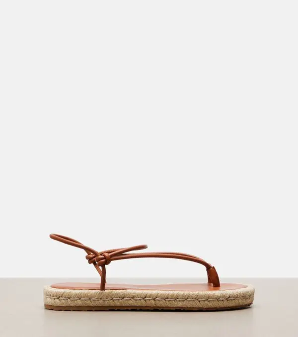 GIANVITO ROSSI Leather Espadrille Sandals
