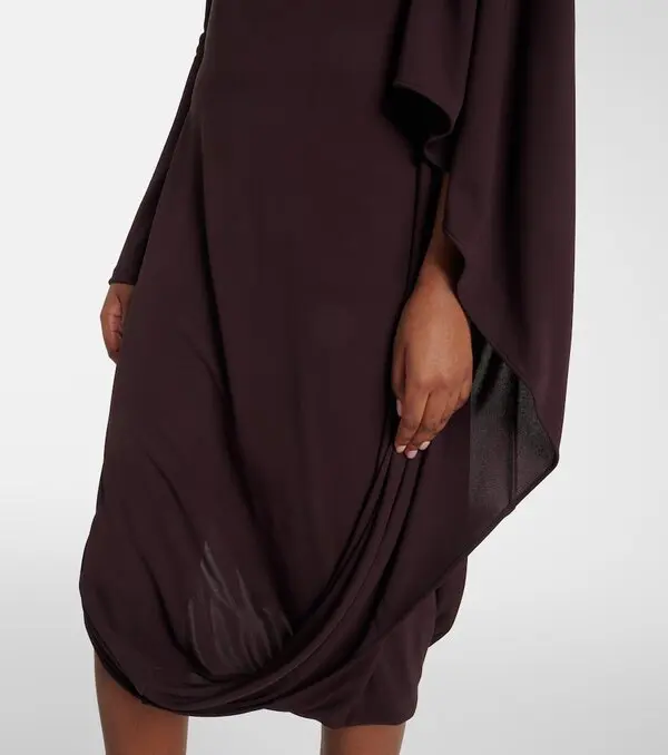 Stella McCartney Caped Crepe Jersey Minidress