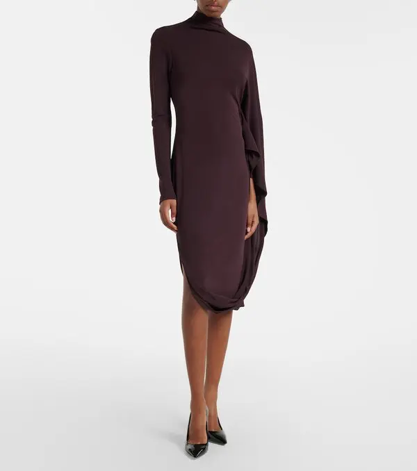 Stella McCartney Caped Crepe Jersey Minidress