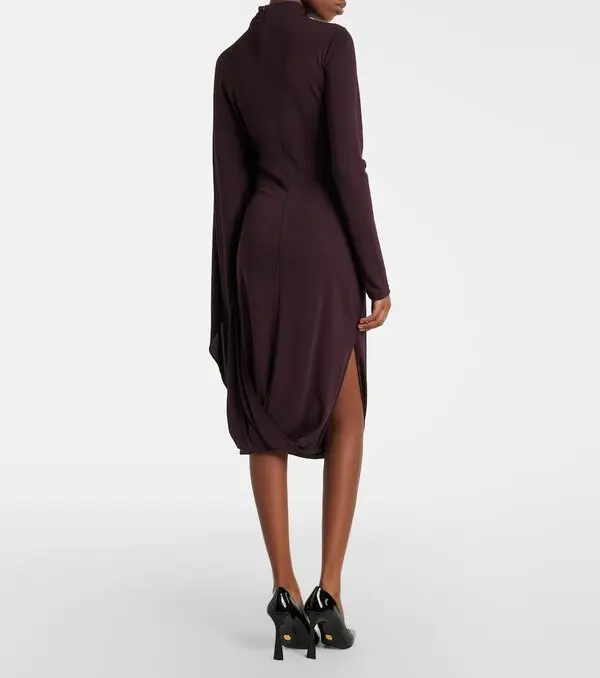 Stella McCartney Caped Crepe Jersey Minidress