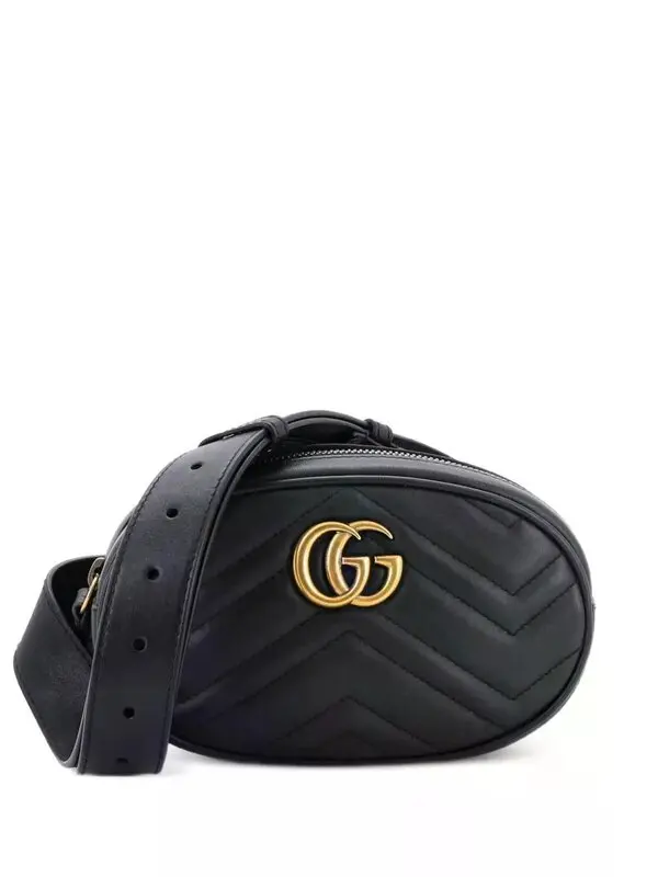 Gucci Matelassé Leather Belt Bag - Black
