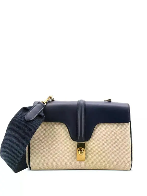 Celine Soft 16 Canvas And Leather Teen Shoulder Bag